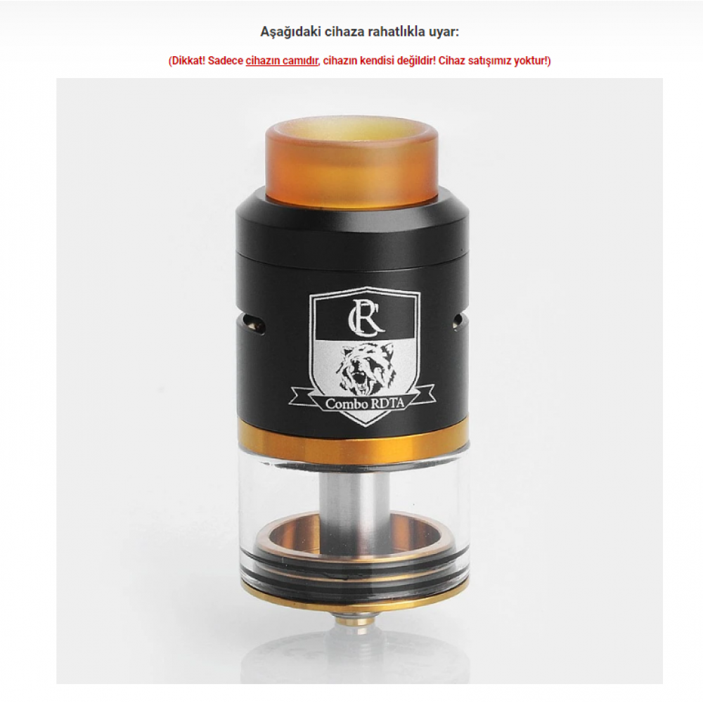 iJOY Combo RDTA Atomizer Camı - Combo RDTA Cam
