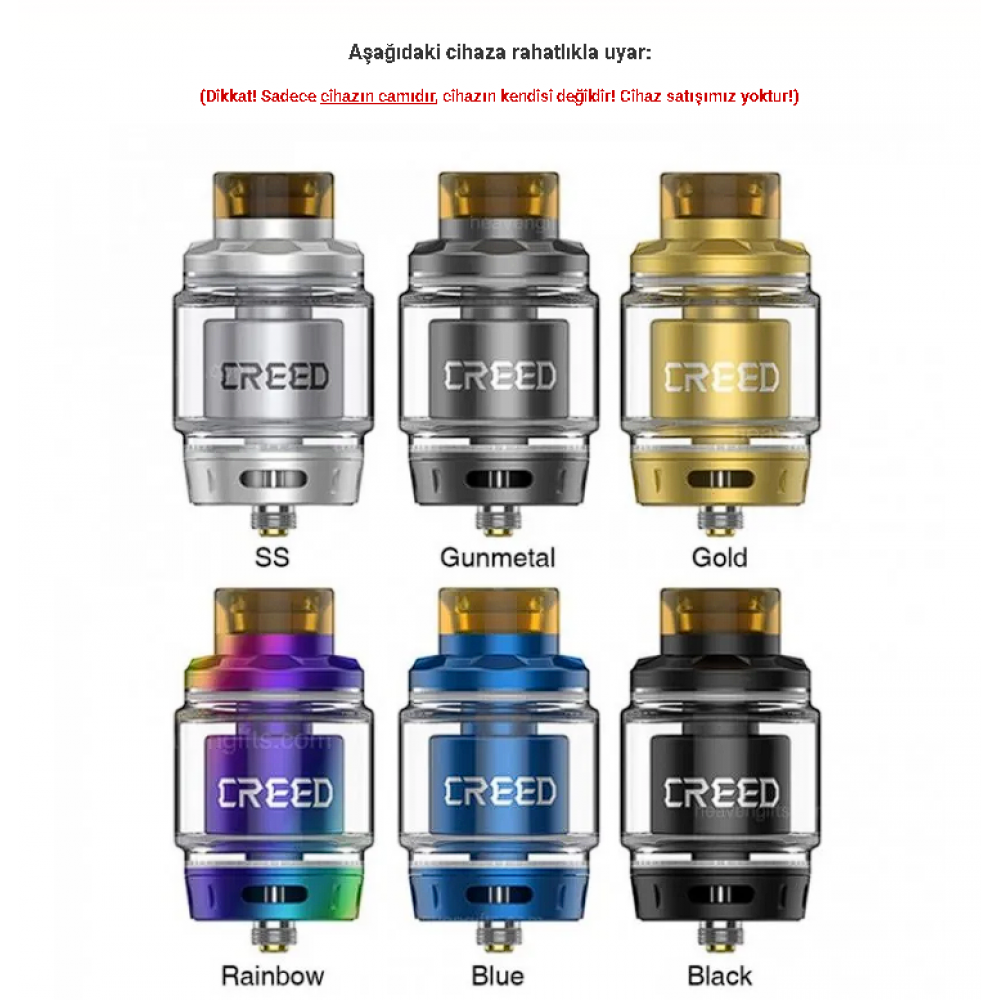GeekVape Creed RTA Atomizer Camı - Creed RTA Cam