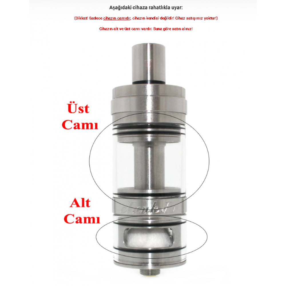 EHPRO eTank F1 RTA Atomizer Camı - eTank F1 RTA Cam