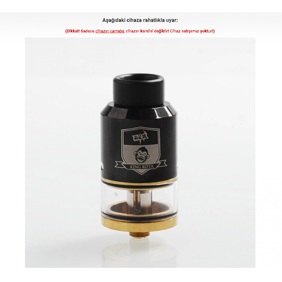 Coil Father King RDTA Atomizer Camı - King RDTA Cam