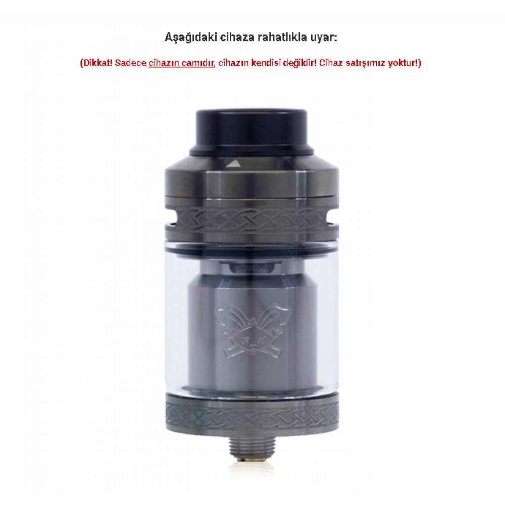 HellVape Dead Rabbit V2 RTA Atomizer Camı - Dead Rabbit V2 Cam