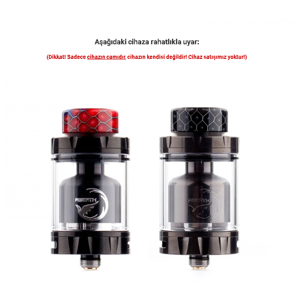 HellVape Rebirth RTA Atomizer Camı - Rebirth RTA Cam