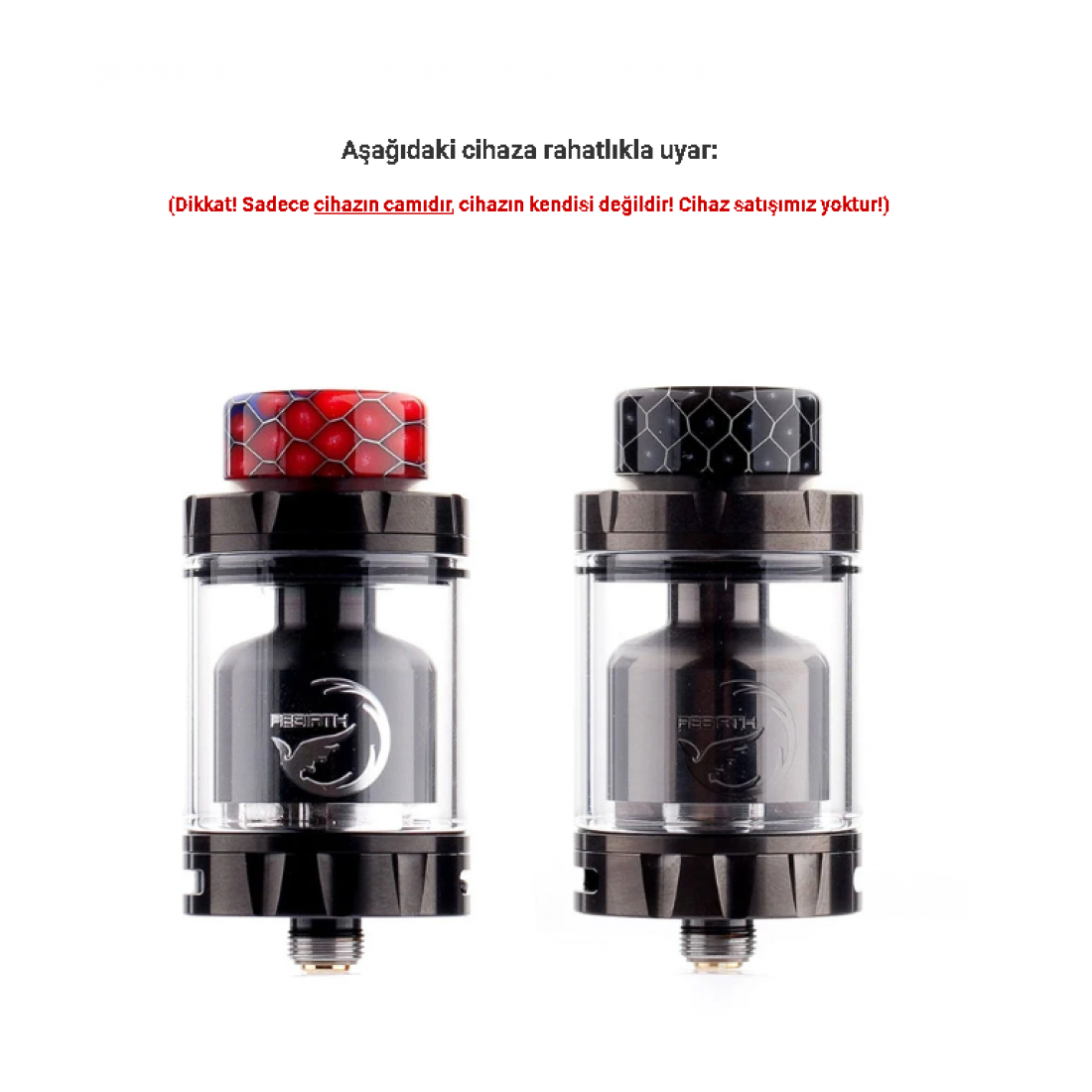 HellVape Rebirth RTA Atomizer Camı - Rebirth RTA Cam