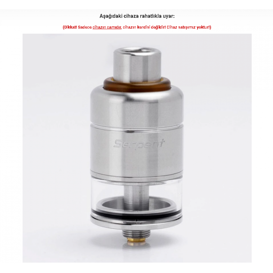 Wotofo Serpent RDTA Atomizer Camı - Serpent RDTA Cam