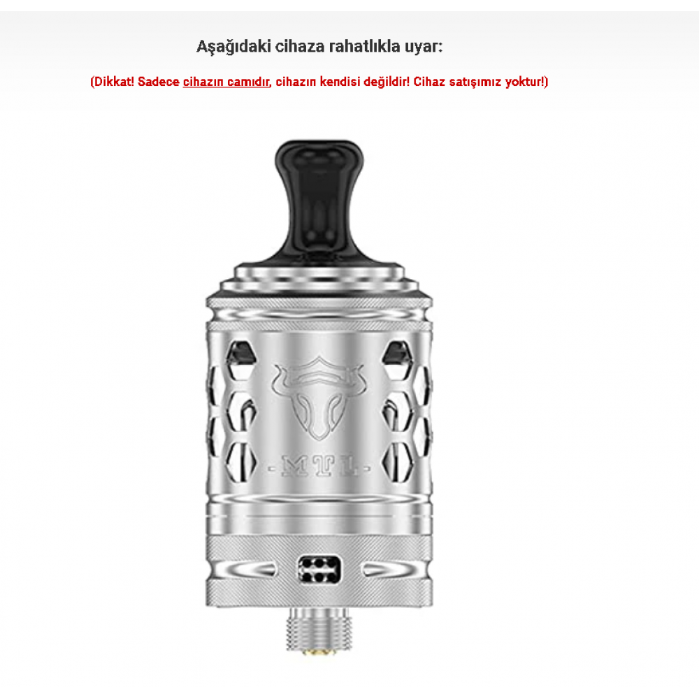 Thunderhead Tauren MTL Atomizer Camı - Tauren MTL Cam