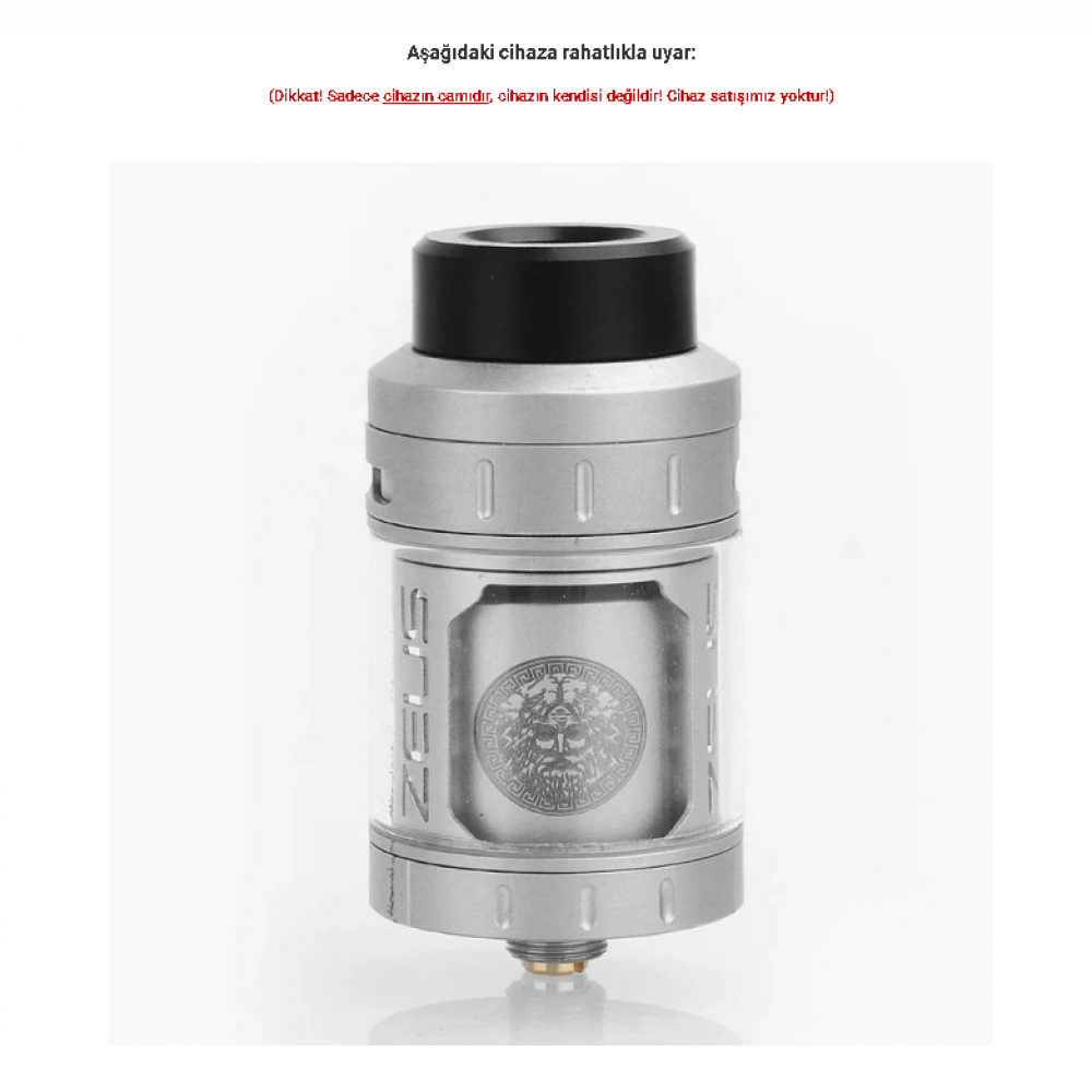 GeekVape Zeus Single RTA Atomizer Camı - Zeus Single Cam